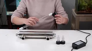 24W Inline UV Light for Aquarium 75 Gallon 1000 Gallon, UV Light for C