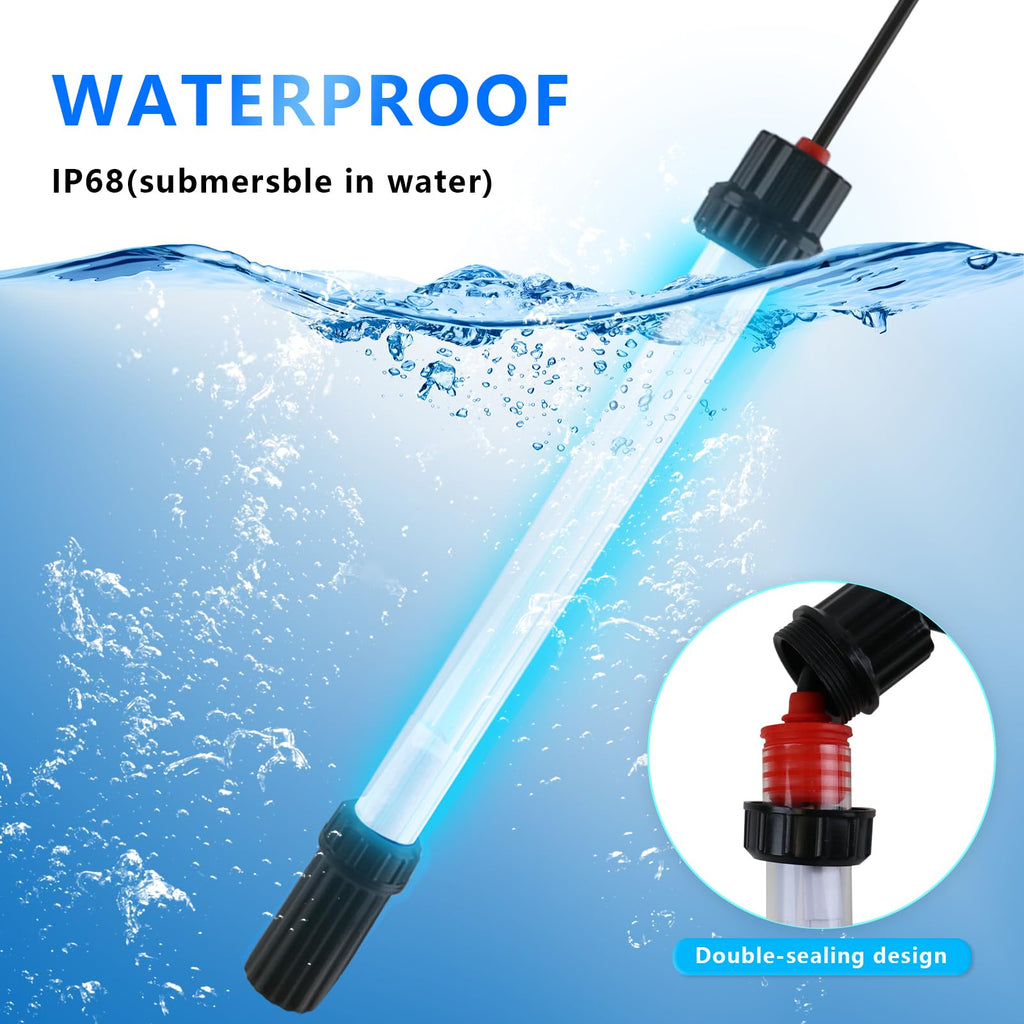 18W Aquarium UV Light for 100-1000 Gallon, UV Pond Water Clarifier for