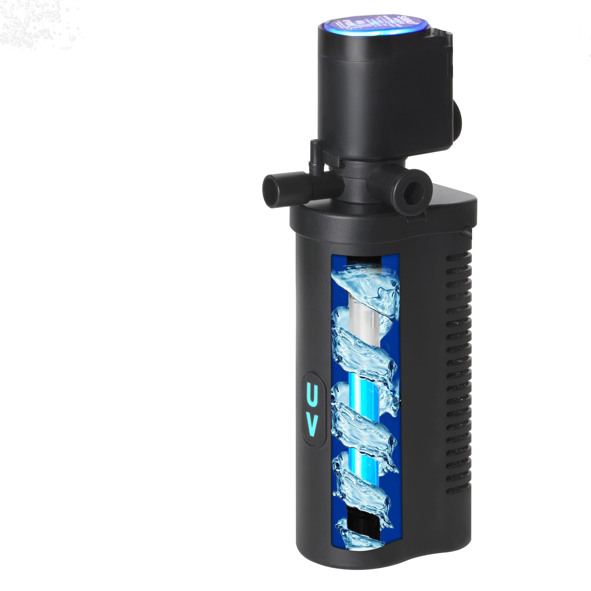 TARARIUM Small Aquarium Filter U-V for 10-45 Gallon Tank, 158GPH Fish